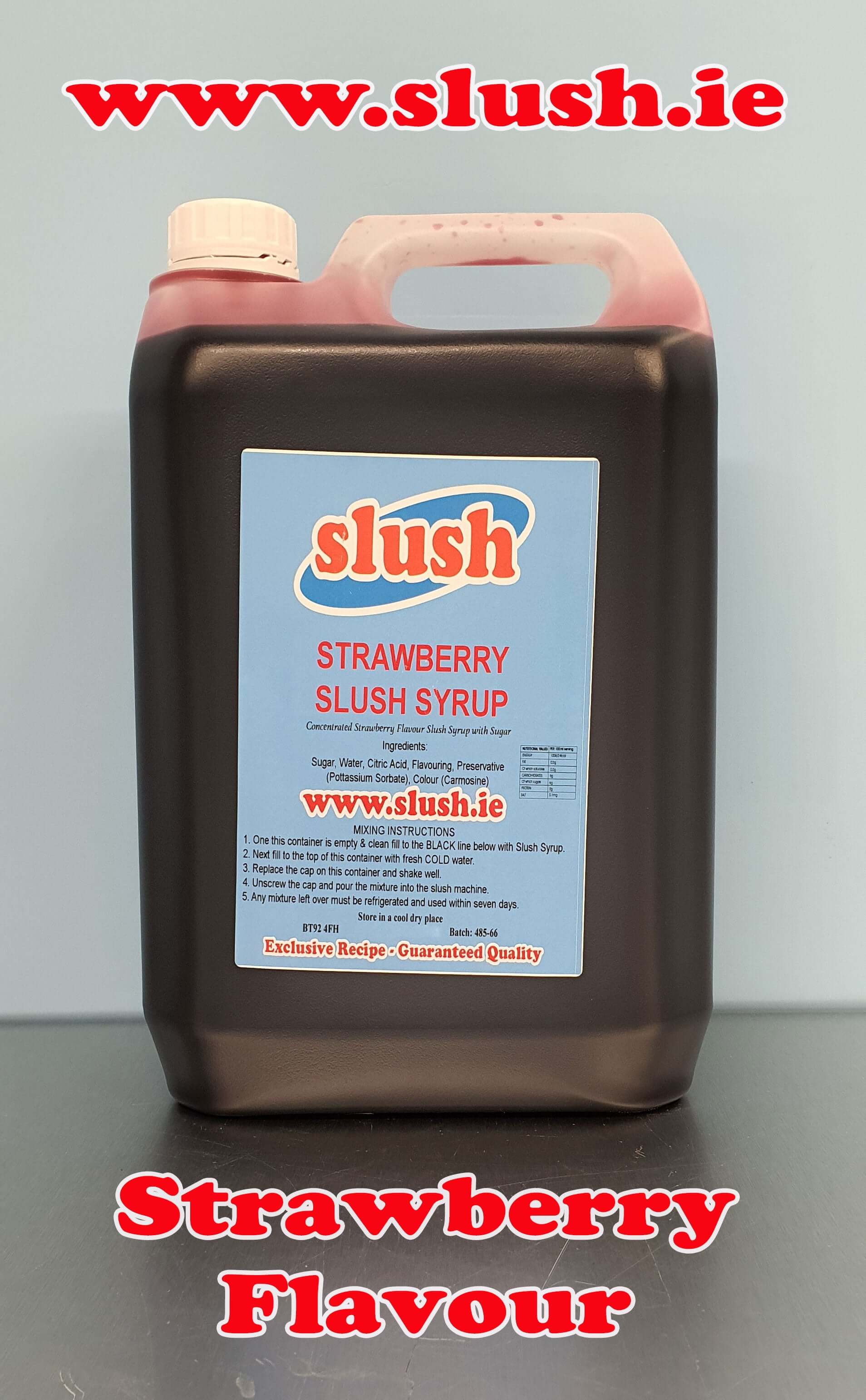 Strawberry Slush Mix 5 litre Bottle